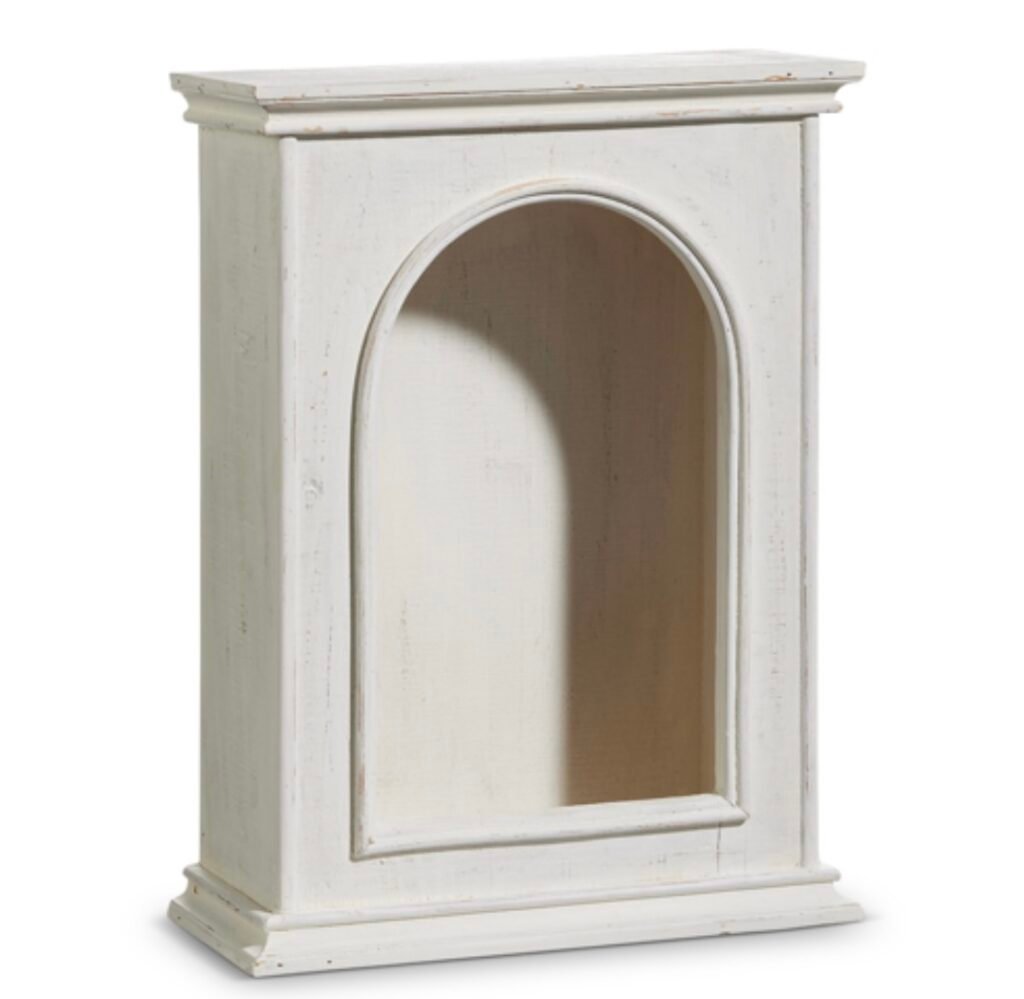 White Curio Mini Cabinet – RITZY CHRISTMAS